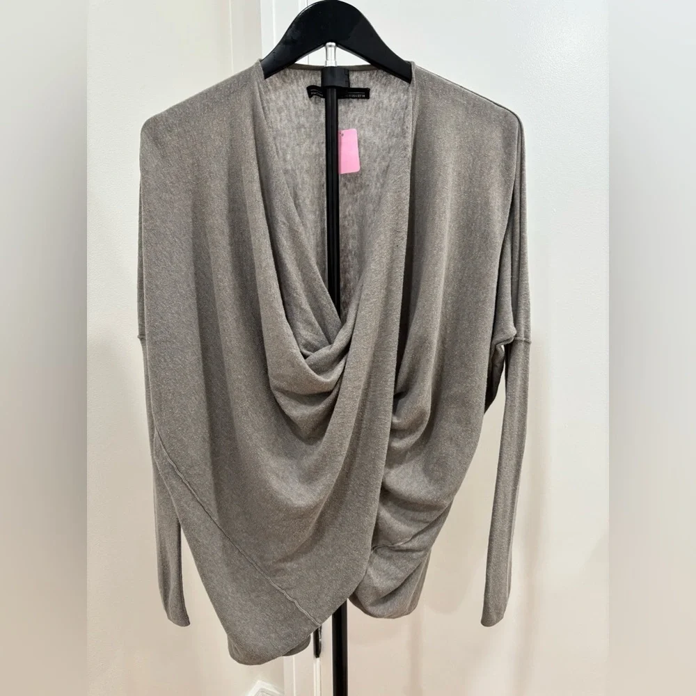 All Saints | Sweaters | 31 All Saints Gray Draped Sweater | Poshmark